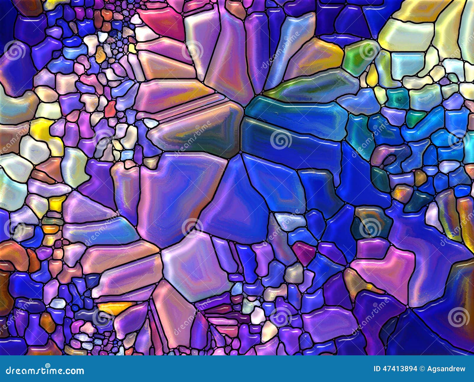 Visualization of Digital Stained Glass Stock Illustration ...