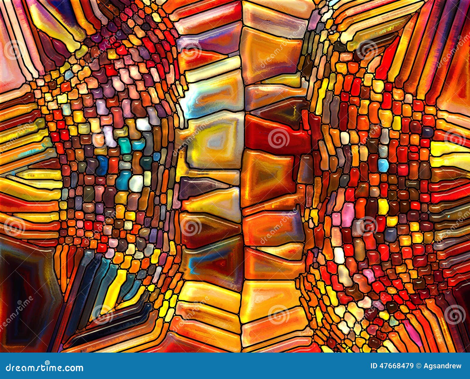 Visualization of Digital Stained Glass Stock Illustration ...