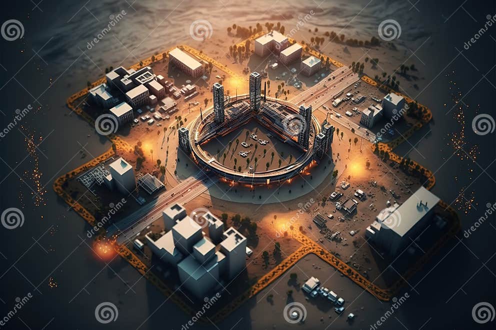 Aerial Drone Footage with VFX Concept: Building Construction Site Gets ...