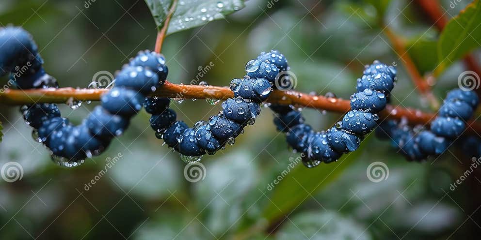Visualization of a DNA Chain in the Form of Berries on a Branch with ...