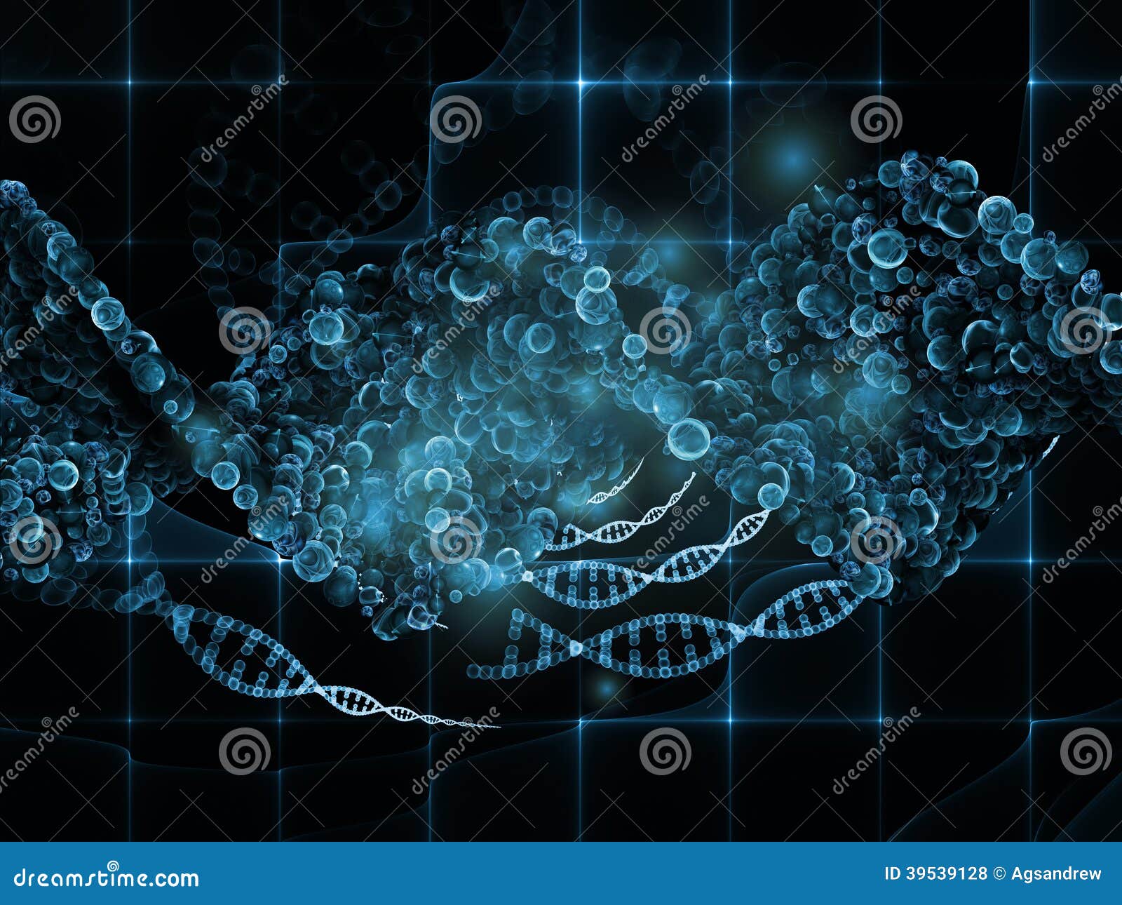Visualization of DNA stock illustration. Illustration of education ...