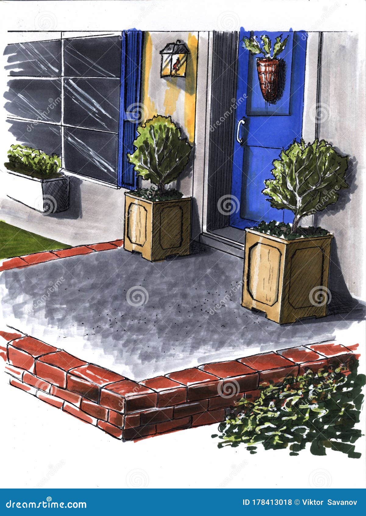 Landscape Architecture Design Plan in the Courtyard of the Villa ...