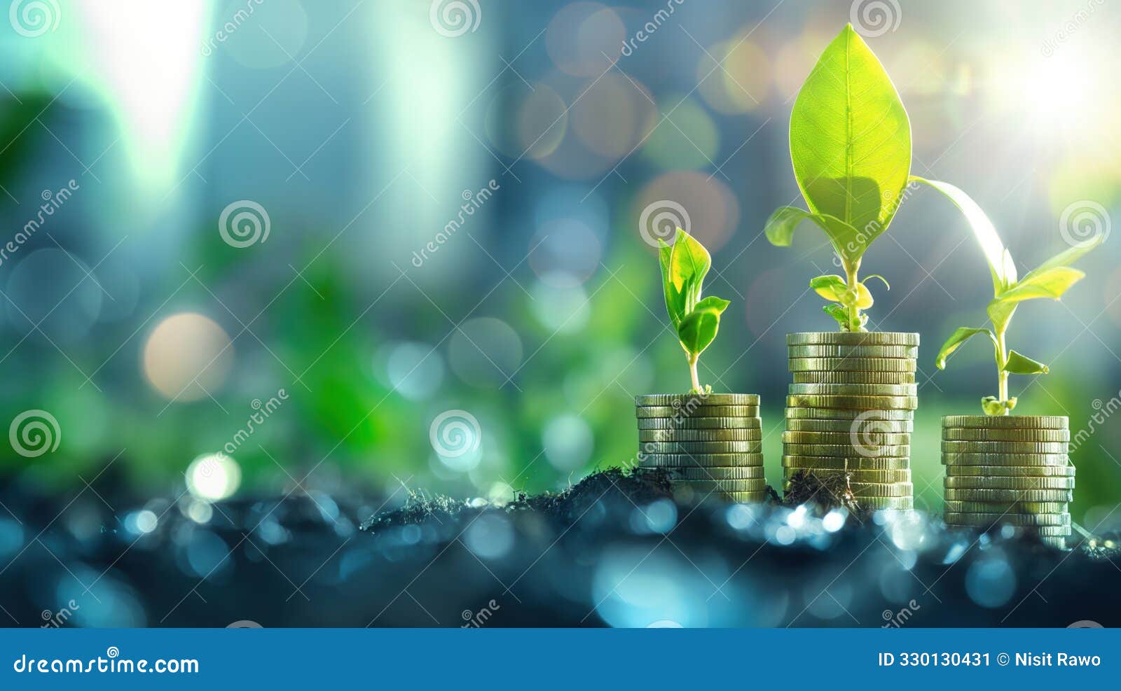 Visualization of Economic Growth with Flourishing Cityscape, Economy ...