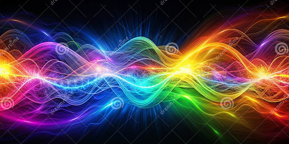 Visualization of Electromagnetic Waves in Vibrant Colors and Dynamic ...