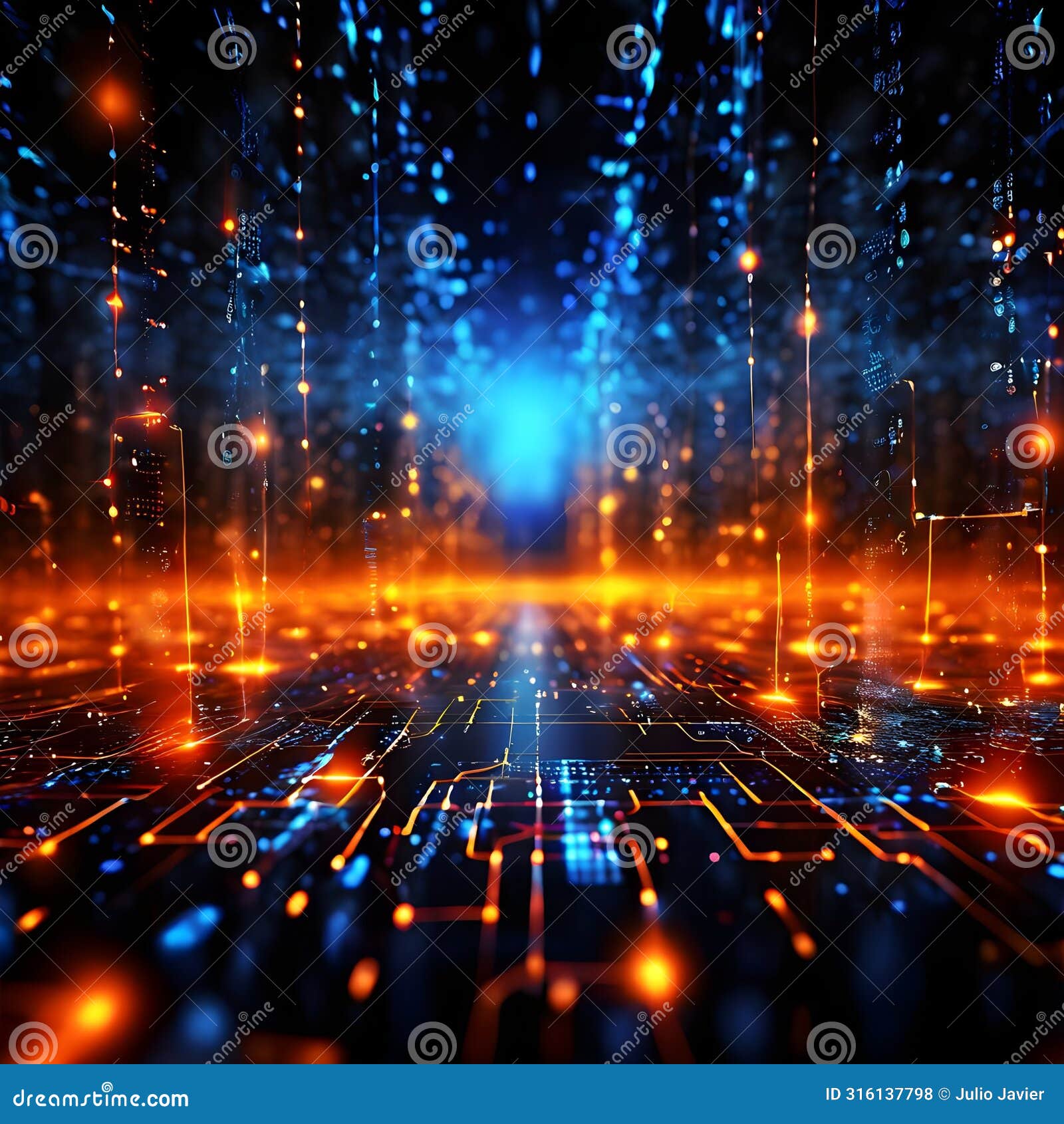 Visualization of Encrypted Data Transmission Stock Illustration ...