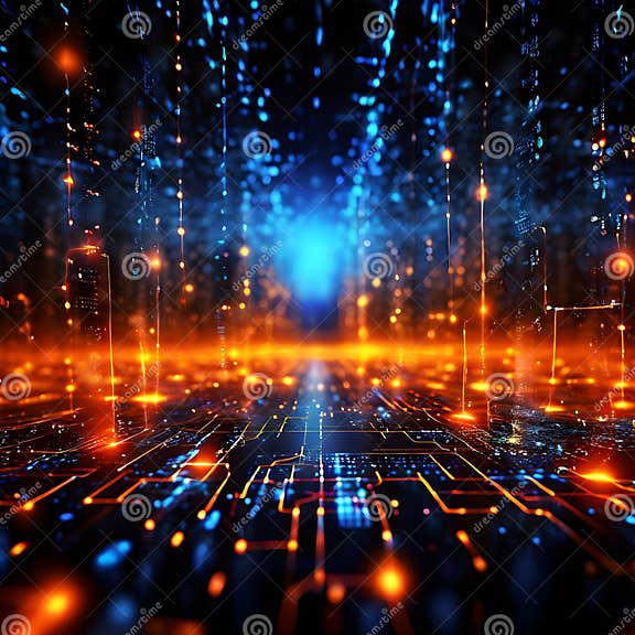 Visualization of Encrypted Data Transmission Stock Illustration ...