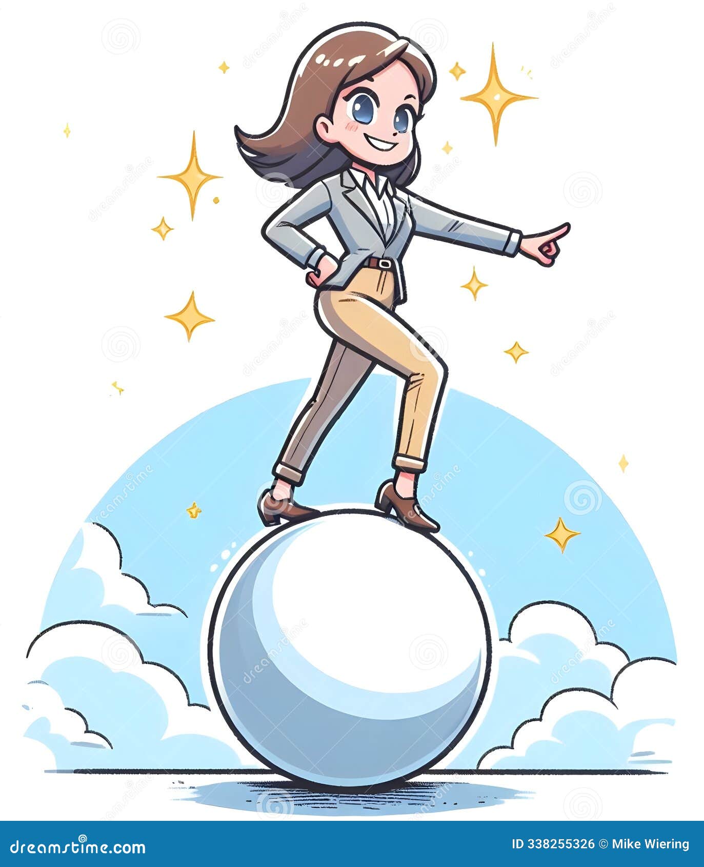 Expression: "on the Ball" Stock Illustration - Illustration of ...