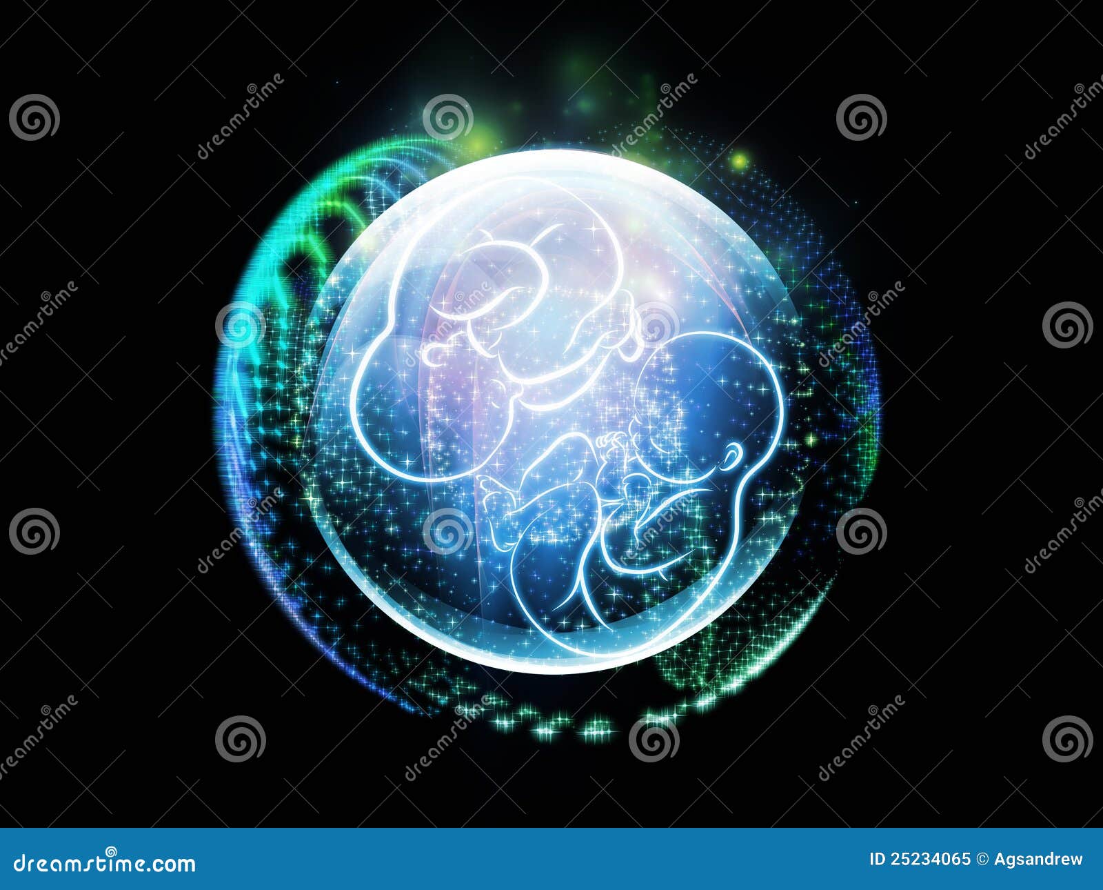 Visualization of the Fetus stock illustration. Illustration of baby ...