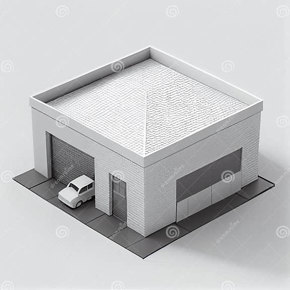 Visualization of Garage 3d, Isometric Stock Illustration - Illustration ...
