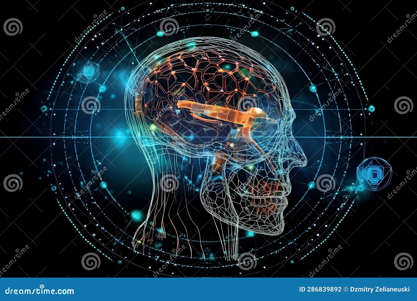 Visualization of Geometry. Generative AI. Stock Illustration ...