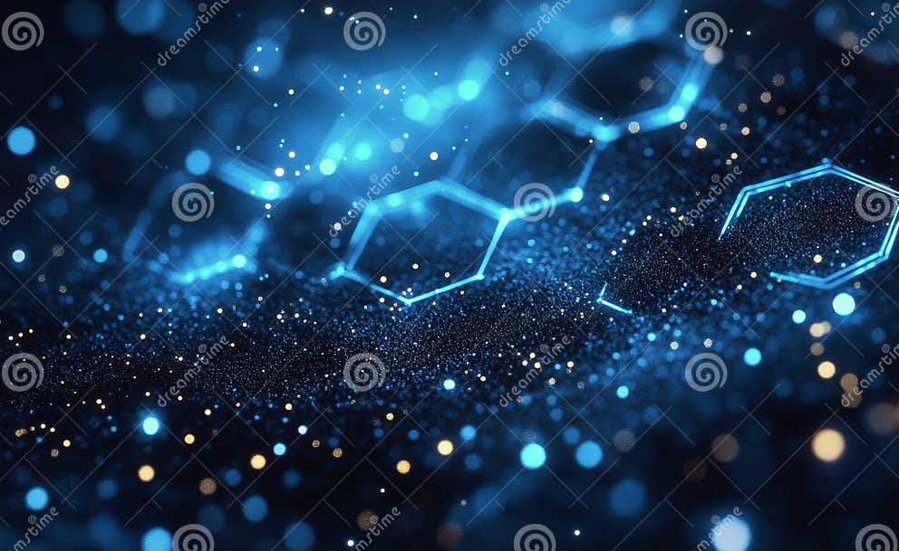 Visualization of Glowing Hexagonal Patterns and Sparkling Particles in ...