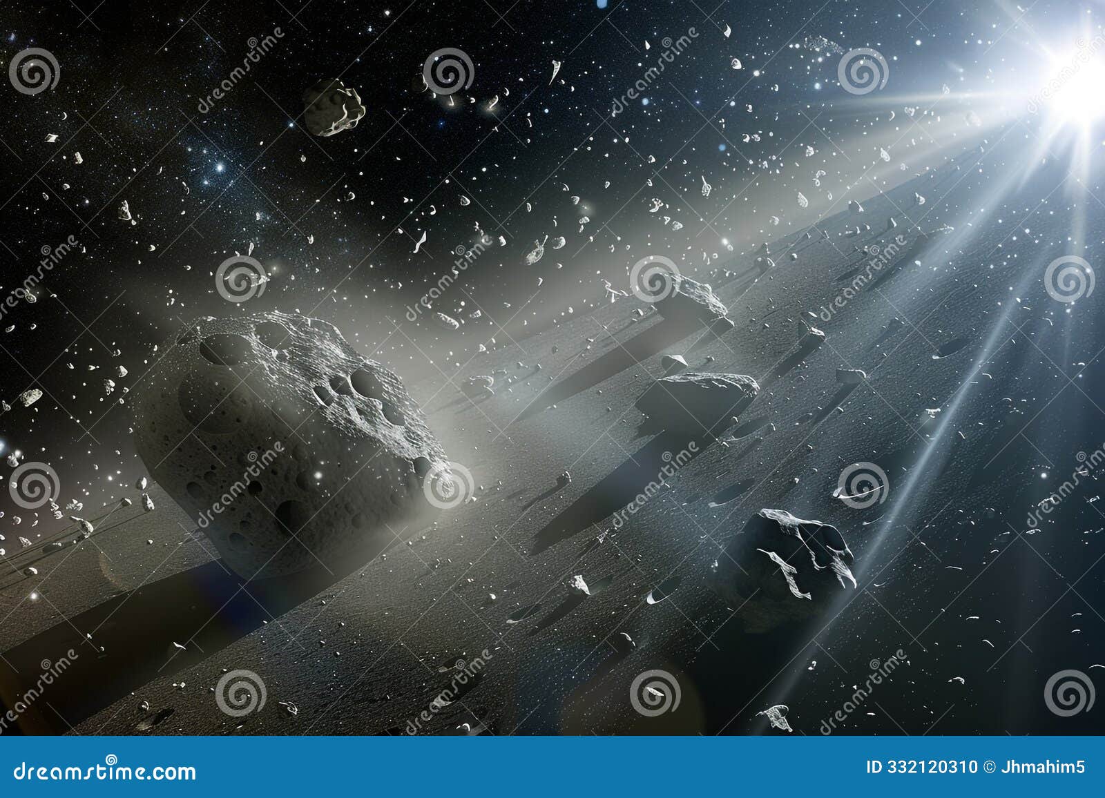 Large Asteroid Floating In Space With Craters Vector Illustration ... Large Asteroid Floating In Space With Craters Vector Illustration ...