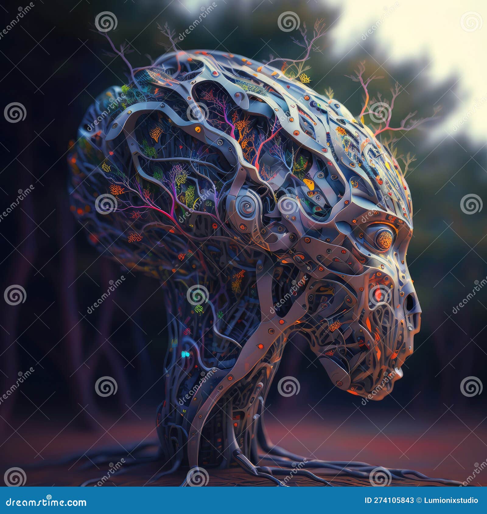 Visualization of the Head of Artificial Intelligence. AI Generative ...