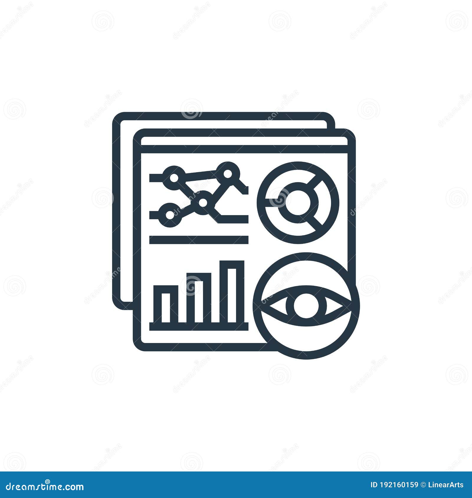Visualization Icon Vector from Business Model Canvas Concept. Thin Line ...