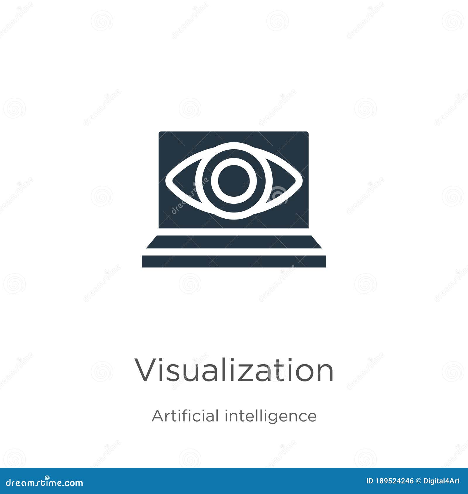Visualization Icon Vector. Trendy Flat Visualization Icon from Big Data ...
