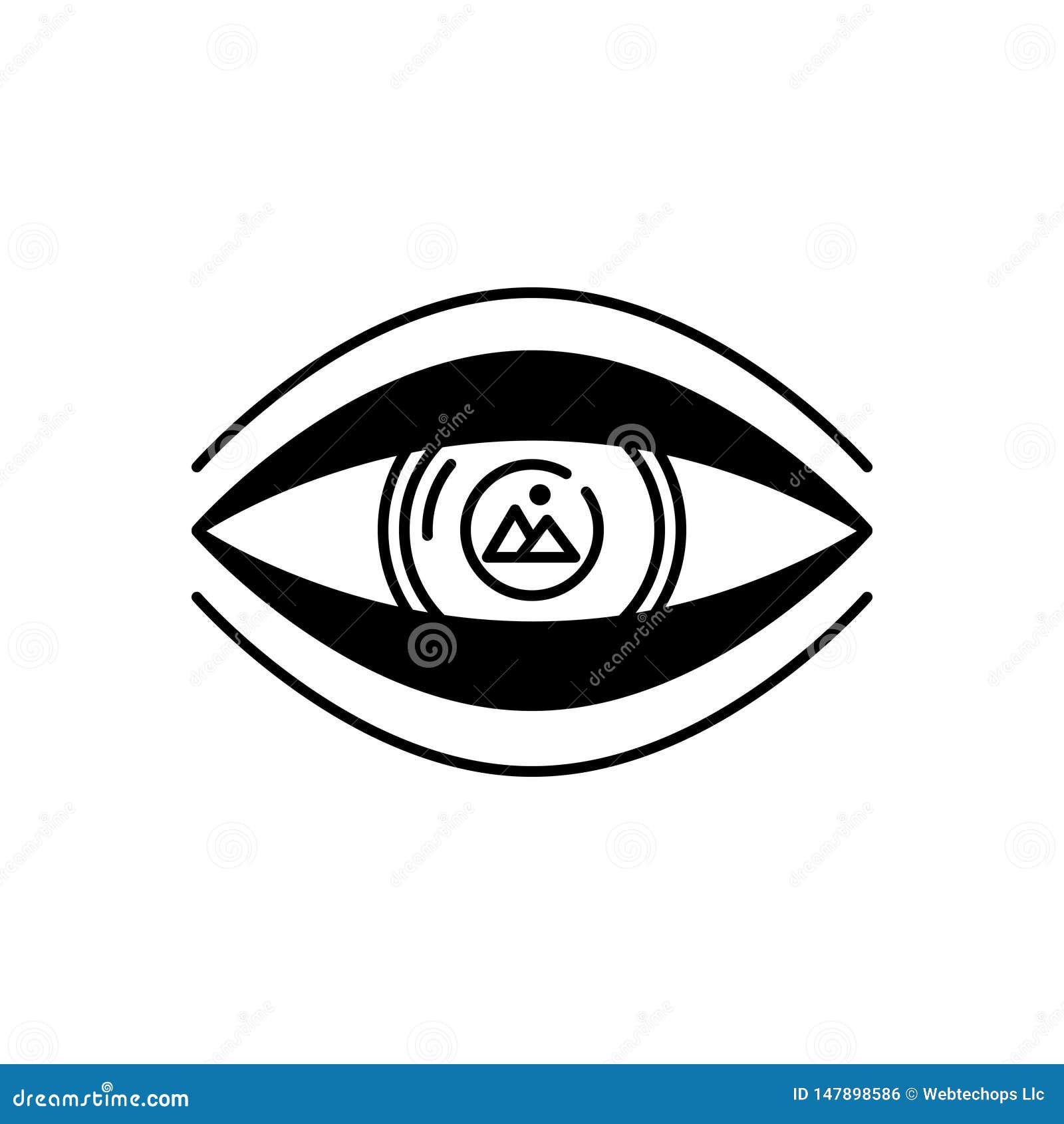 Black Solid Icon for Visualization, Visual and Imagine Stock Vector ...