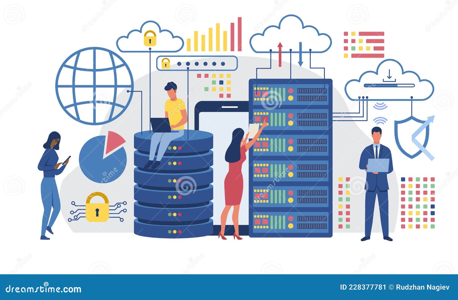 Visualization of Information Data Concept Stock Vector - Illustration ...