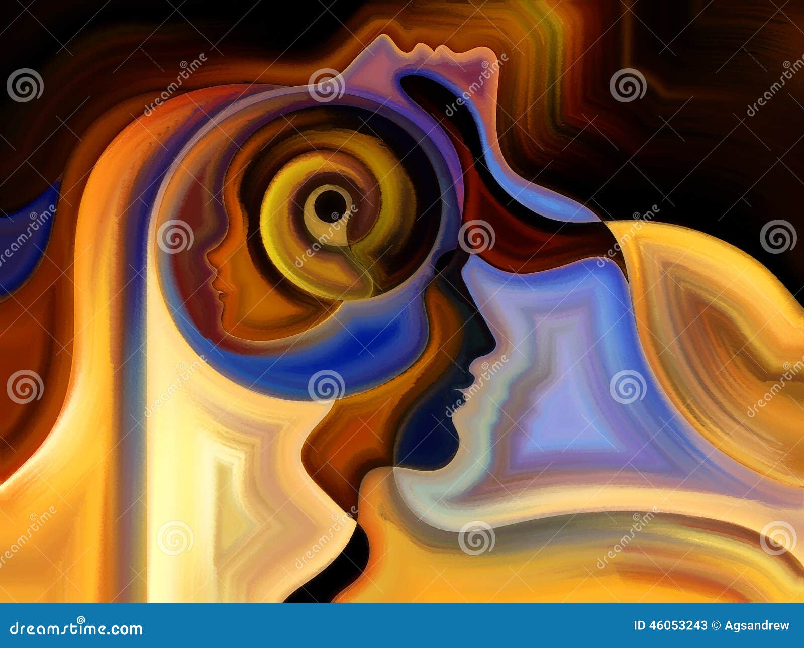 Visualization of Inner Paint Stock Illustration - Illustration of ...