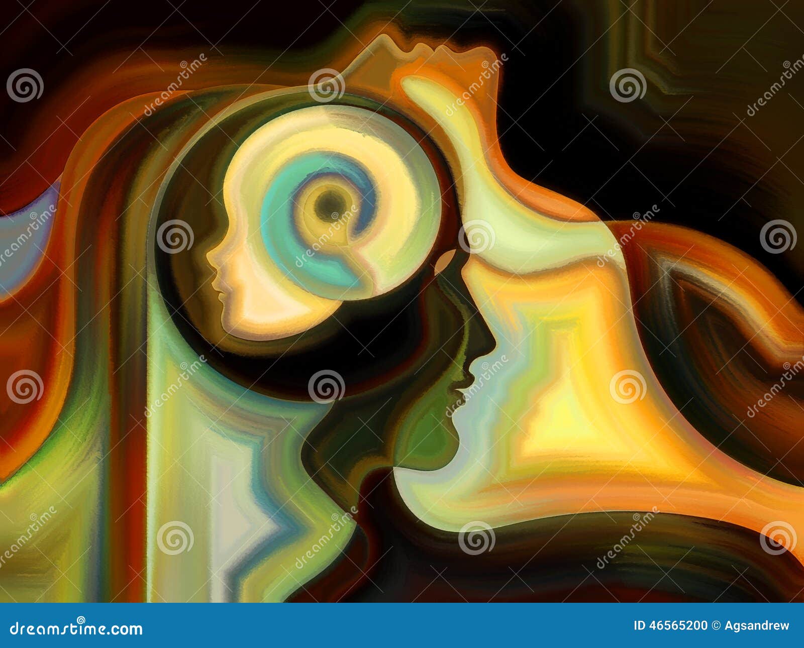 Visualization of Inner Paint Stock Illustration - Illustration of color ...