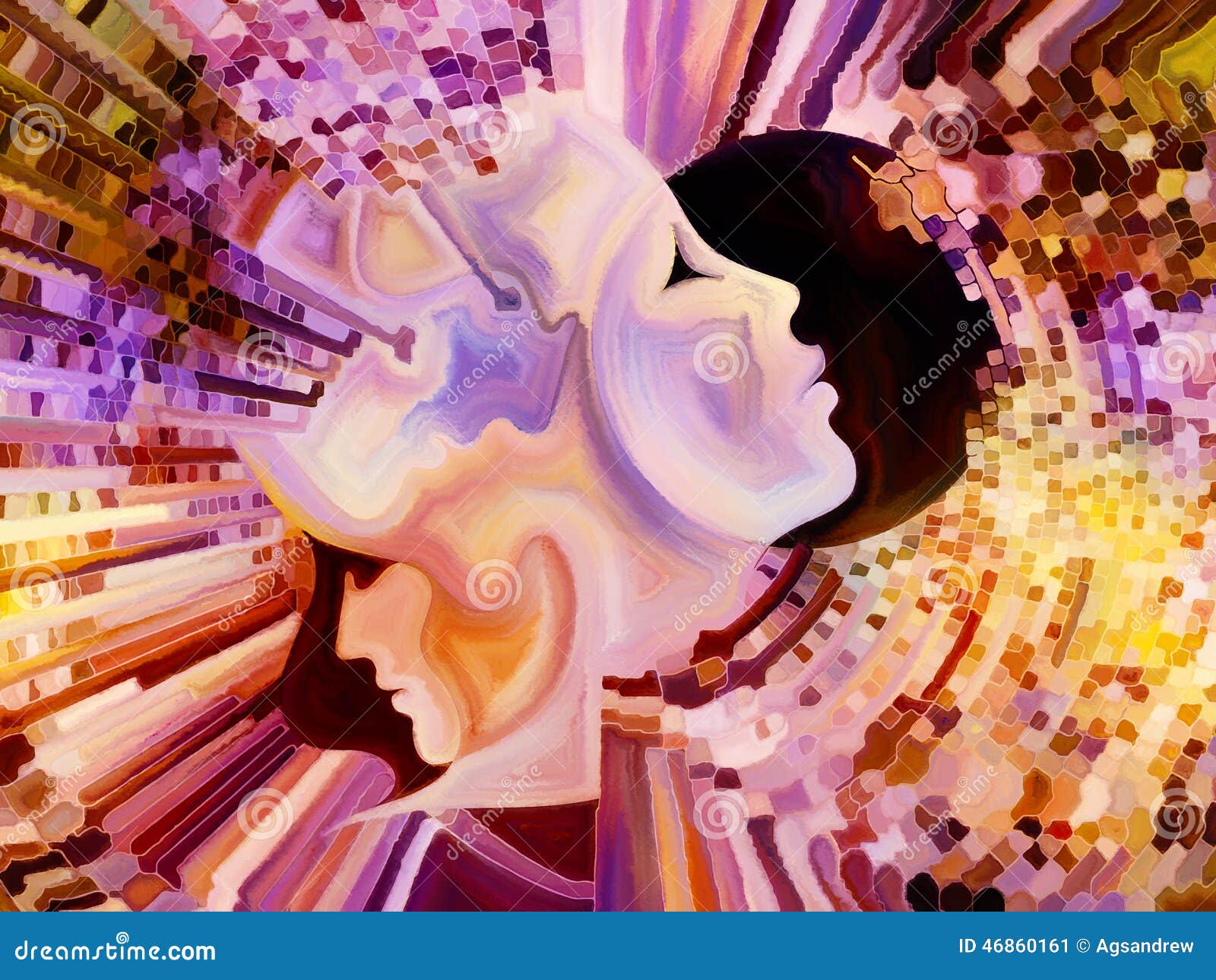 Visualization of Inner Paint Stock Illustration - Illustration of ...