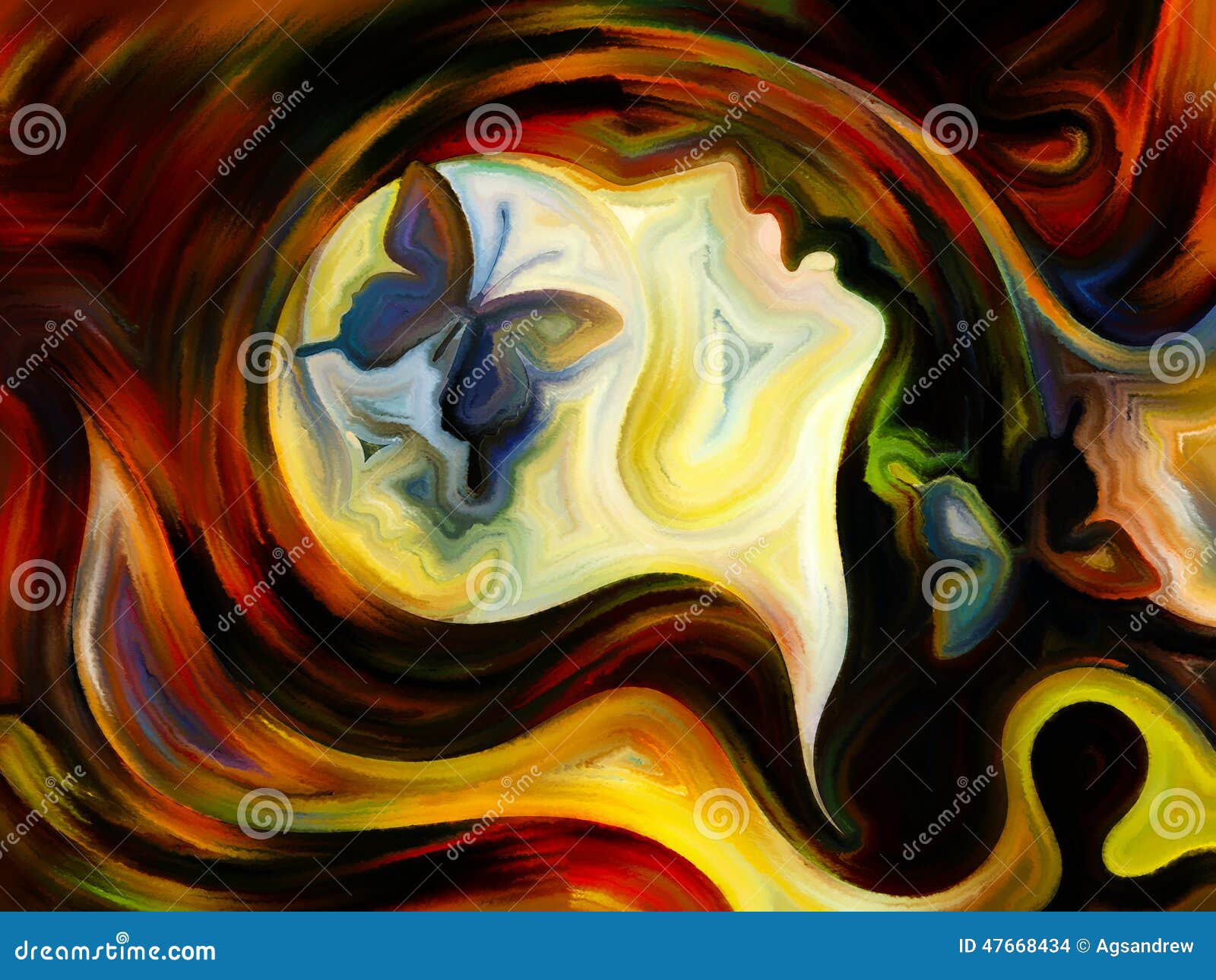 Visualization of Inner Paint Stock Illustration - Illustration of ...