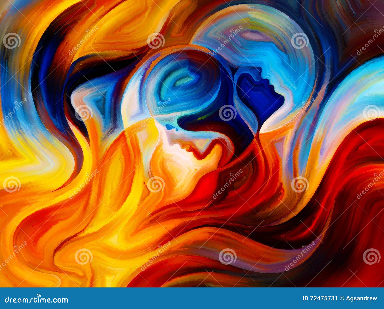 Visualization of Inner Paint Stock Illustration - Illustration of human ...