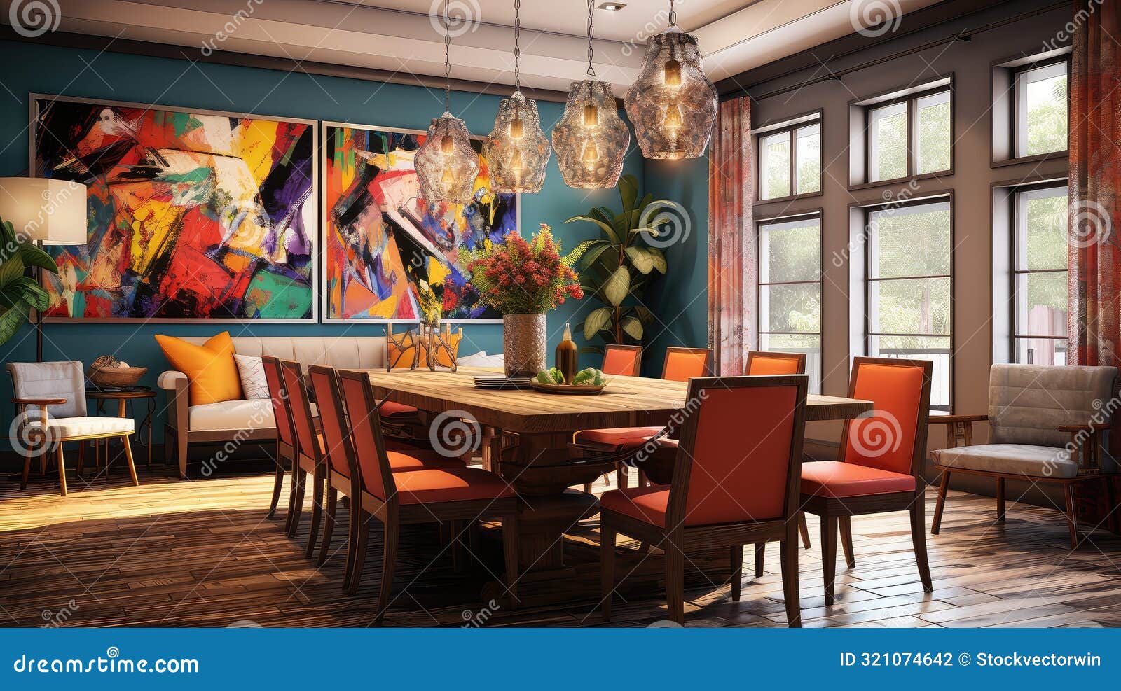 Visualization Interior Design Rendering Stock Illustration ...