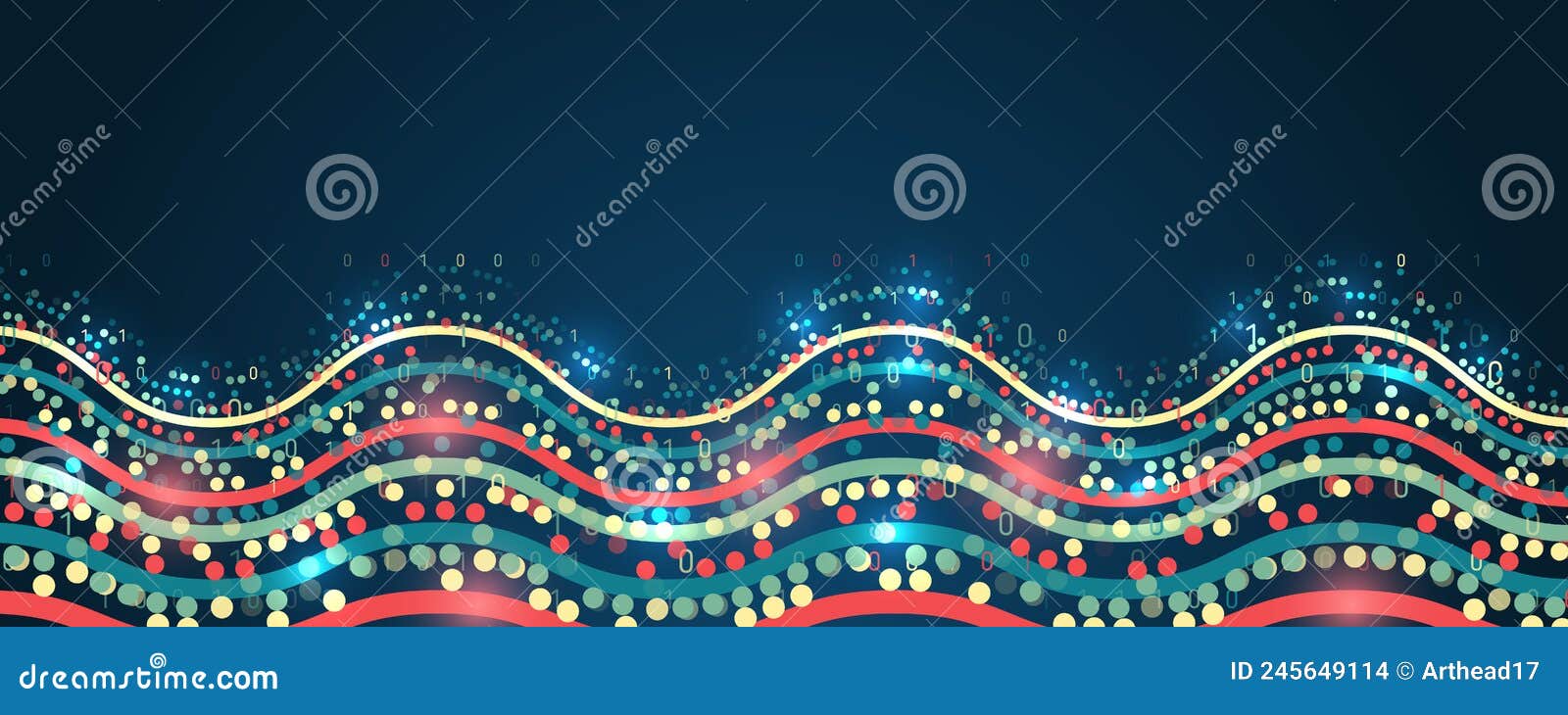 Visualization Of A Large Amount Of Data Abstract Transformation Of