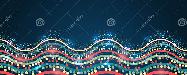 Visualization Of A Large Amount Of Data Abstract Transformation Of