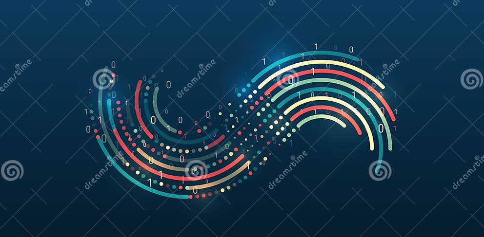 Visualization Of A Large Amount Of Data Abstract Transformation Of