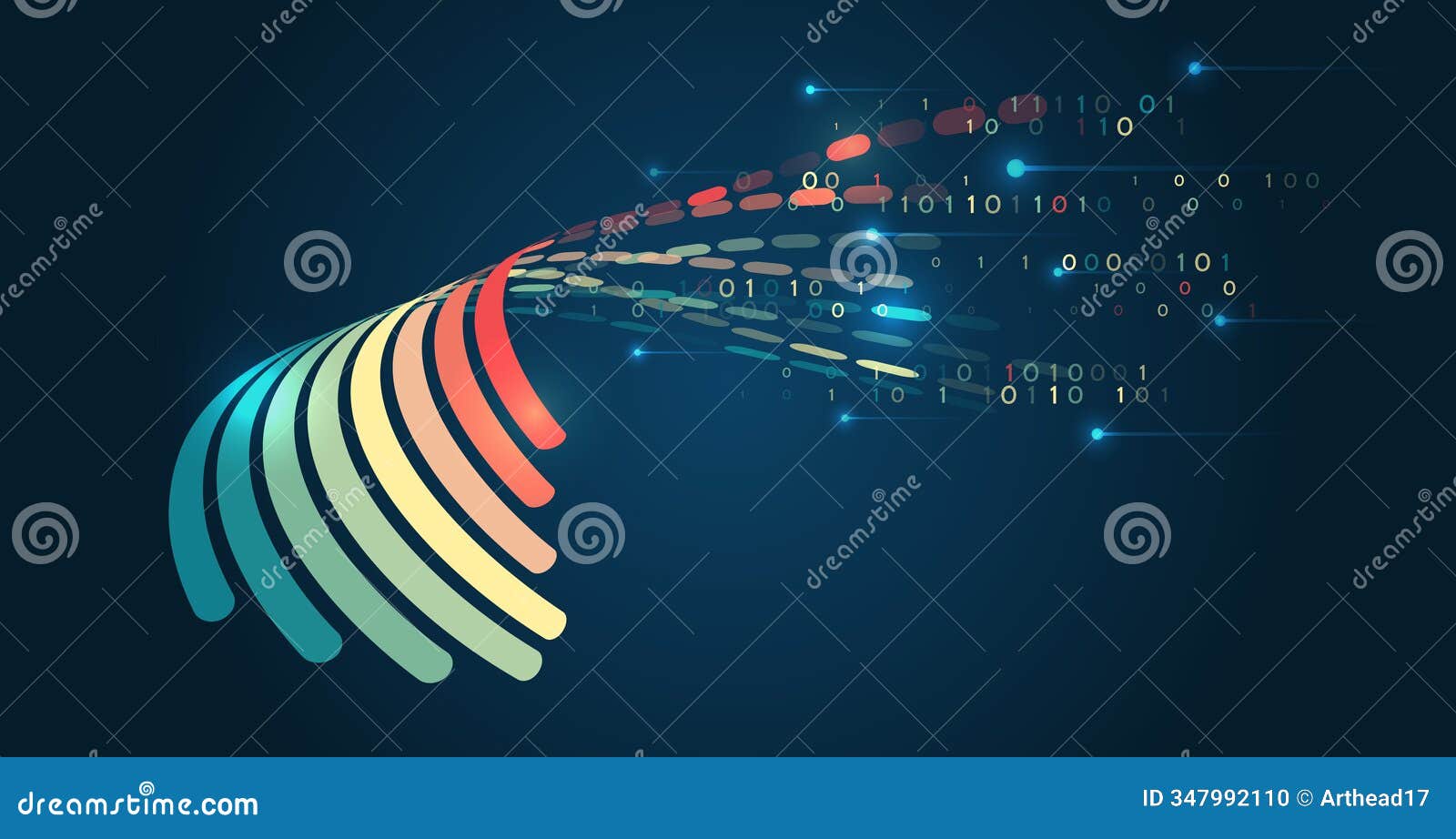 Visualization Of A Large Amount Of Data Abstract Transformation Of