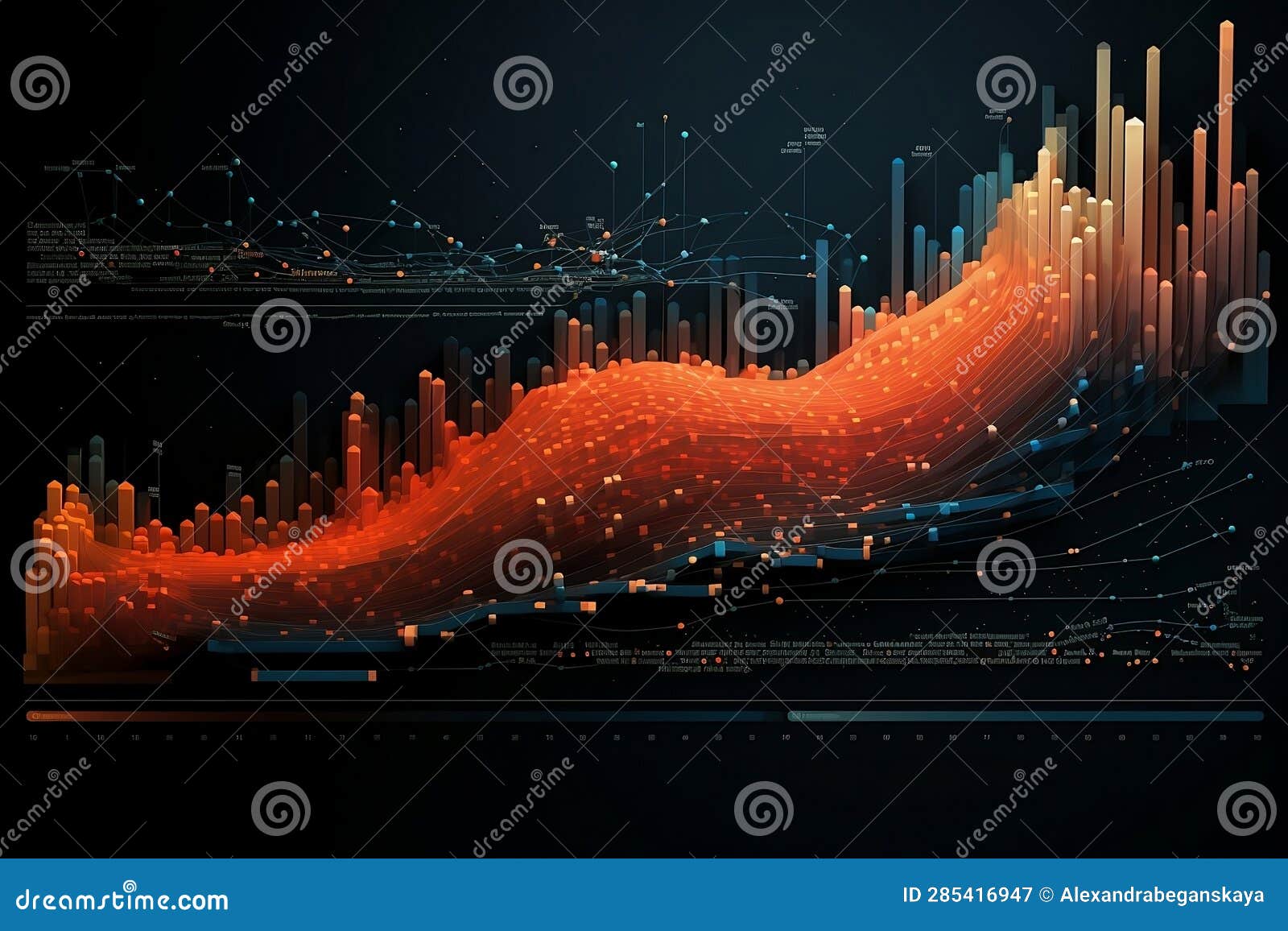 Visualization Of Large Data Arrays Stock Illustration Illustration Of Ideas Modern 285416947