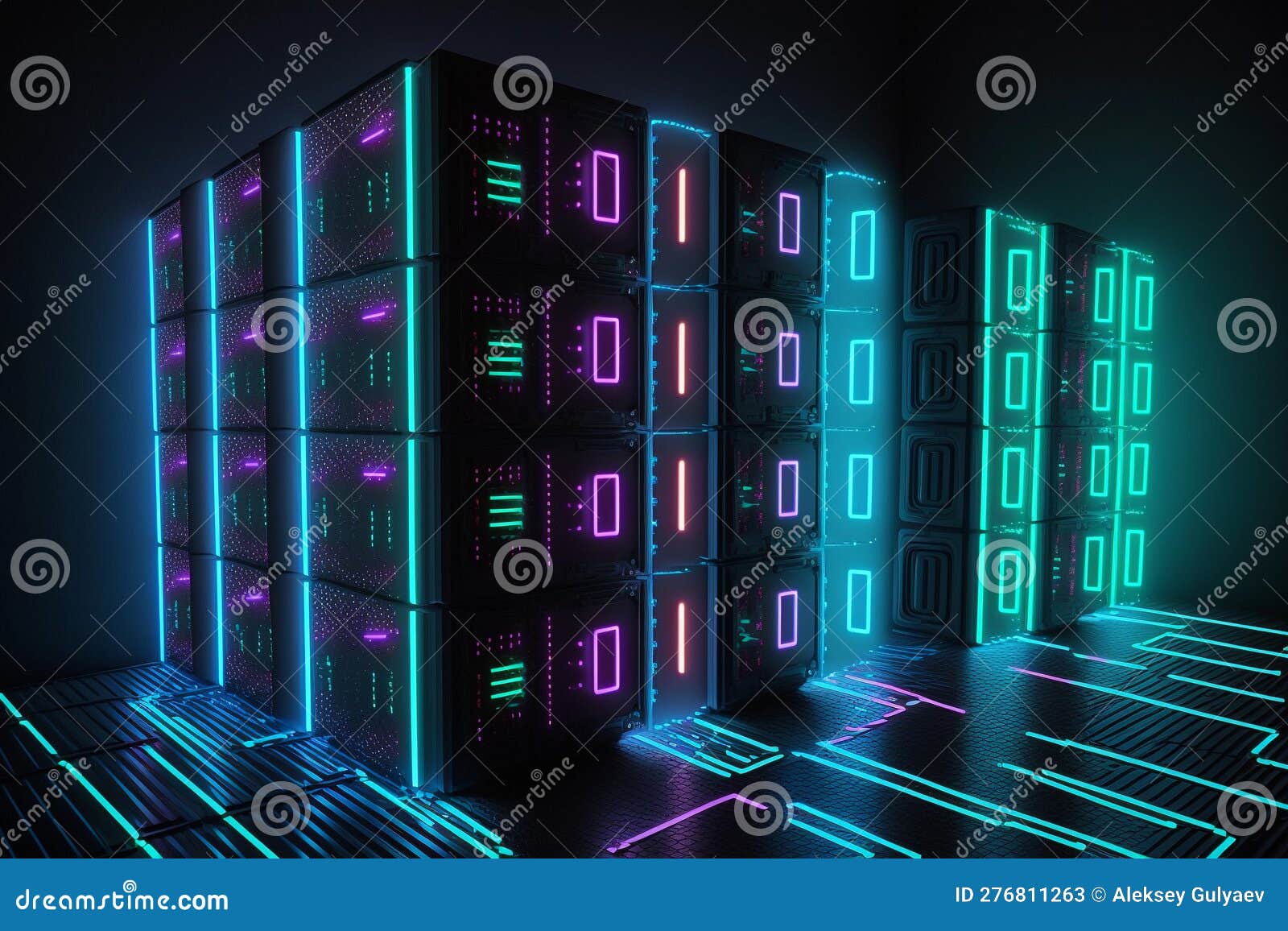 Visualization Of Large Data Sets Server For Data Storage Ai Generation