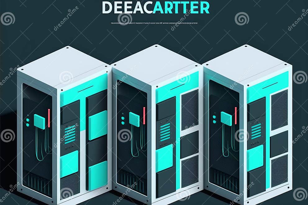 Visualization of Large Data Sets. Server for Data Storage Cartoon Style ...