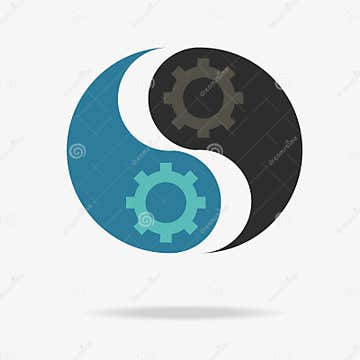 Logo with Two Elements with Text Stock Illustration - Illustration of ...