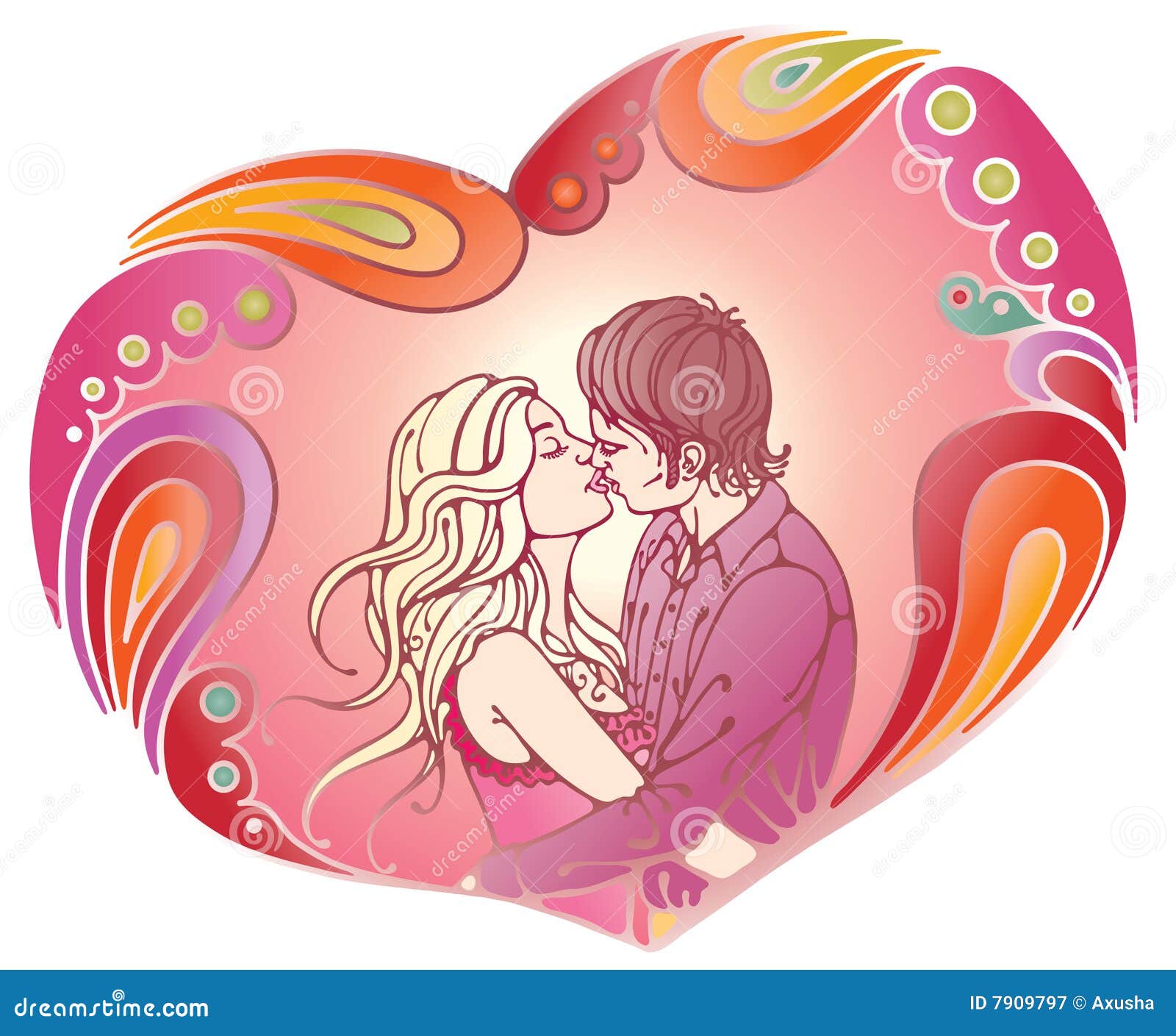 Visualization of love stock vector. Illustration of cheerful - 7909797