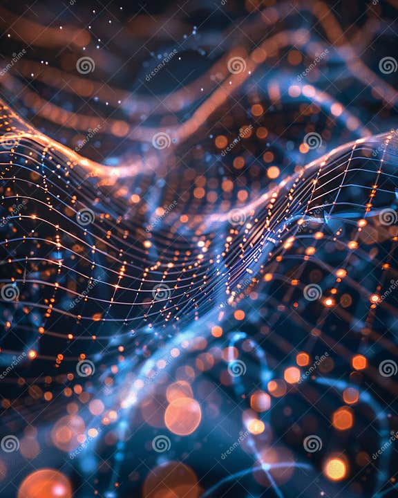 Visualization of Machine Learning in Progress, Abstract Algorithms Weaving through Data To ...