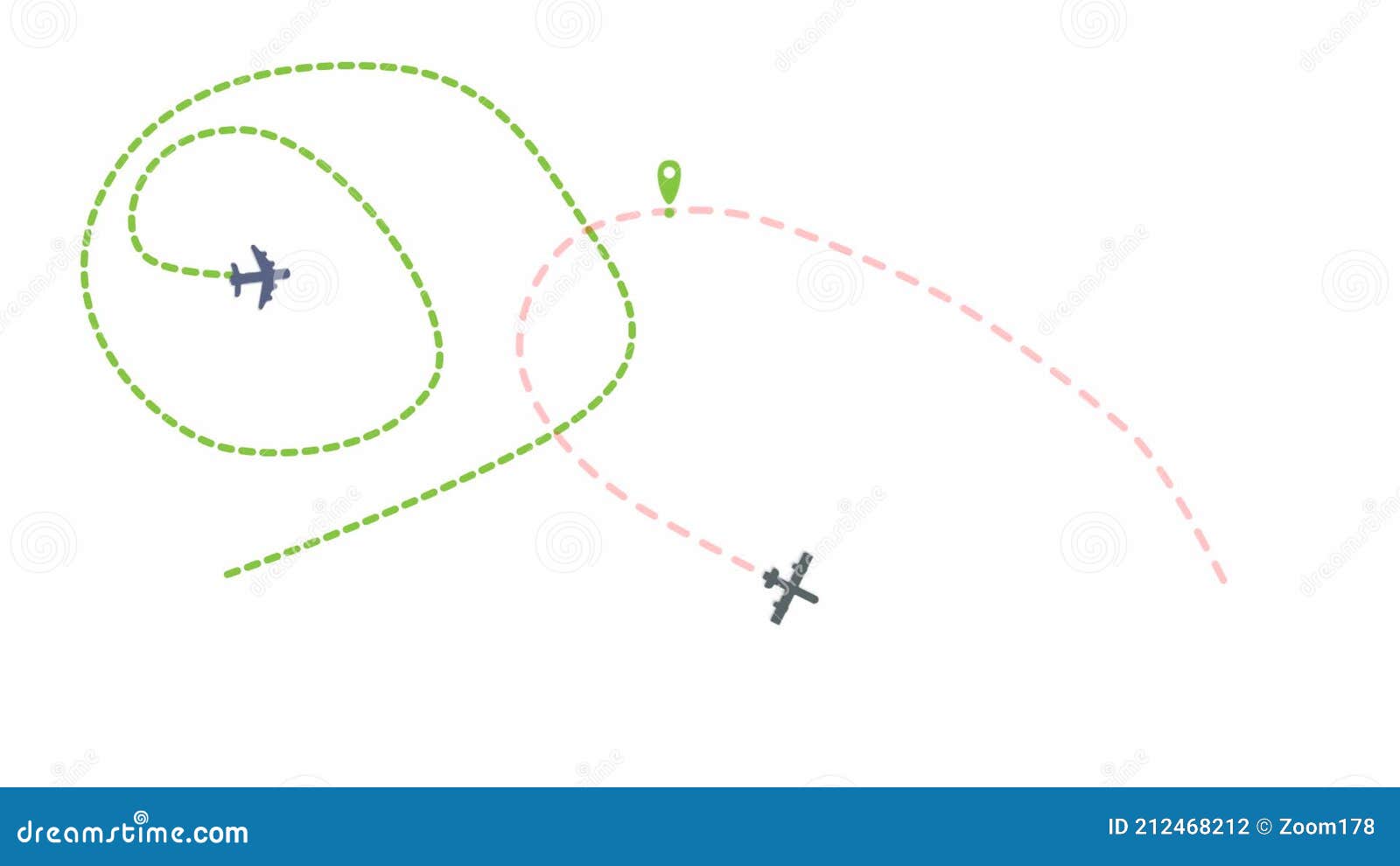 Visualization of the Movement of Air Transport Stock Footage - Video of ...