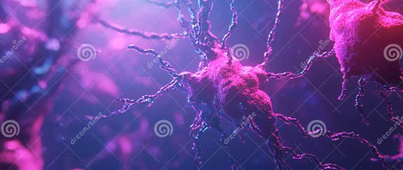 Visualization of a Nerve Cell Network Displaying Intricate Structures ...