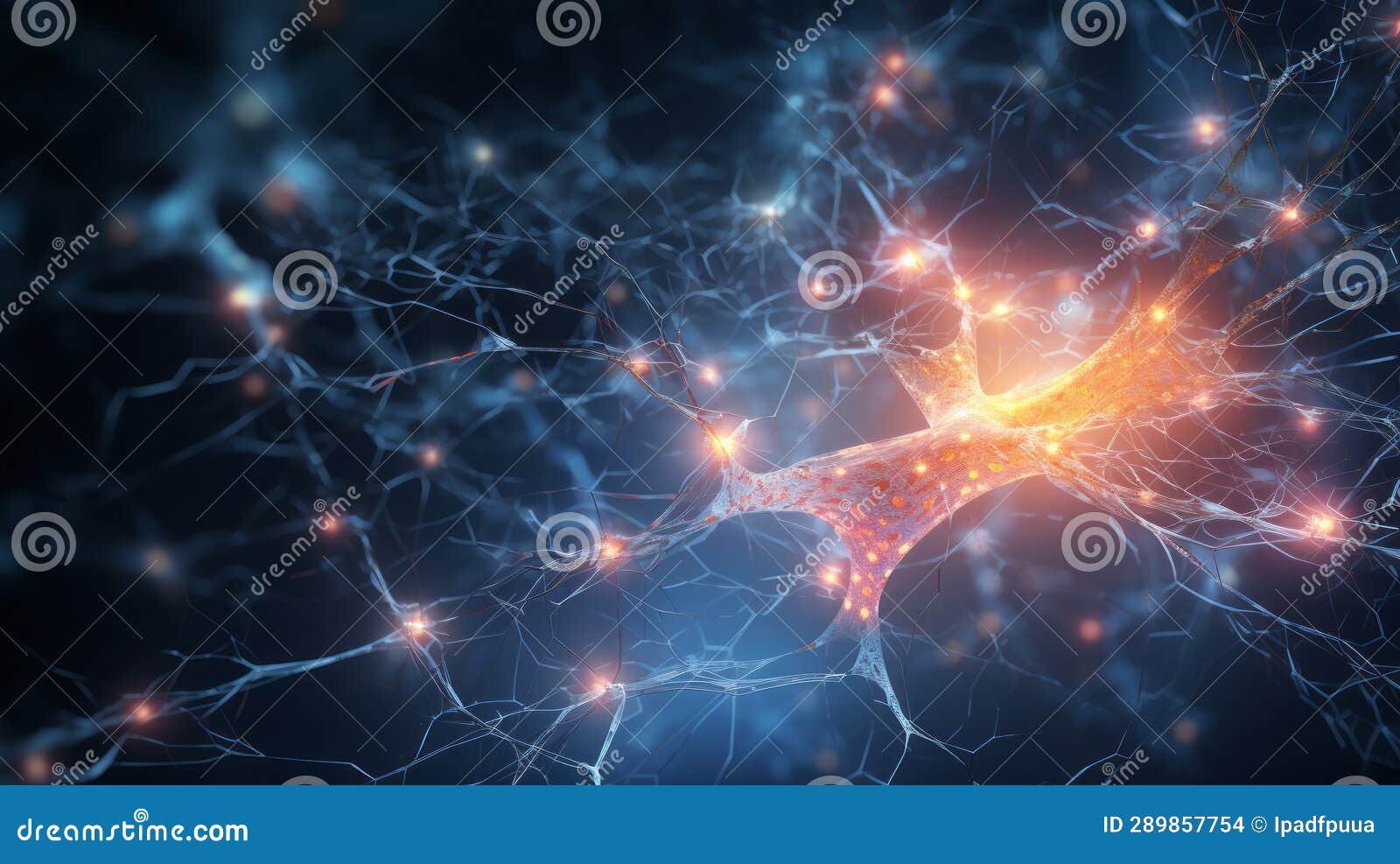 Visualization of Neural Activity Stock Photo - Image of light, orange ...