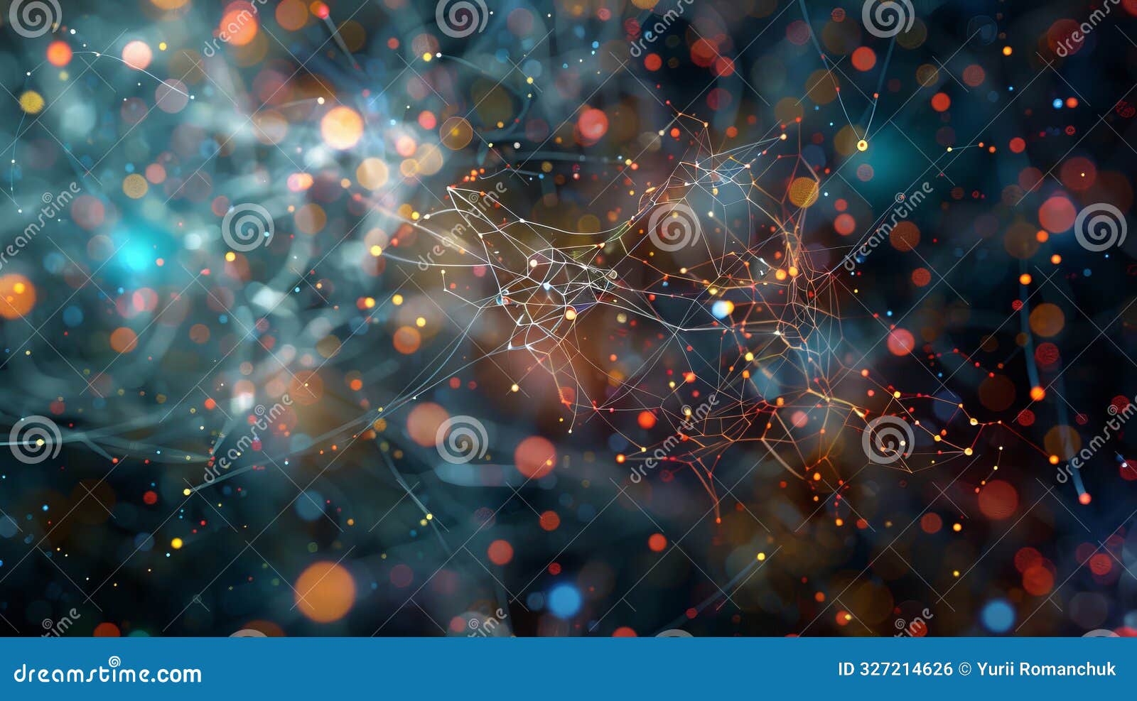 Visualization of Neural Network Inside the Human Mind, Realistic Photo ...