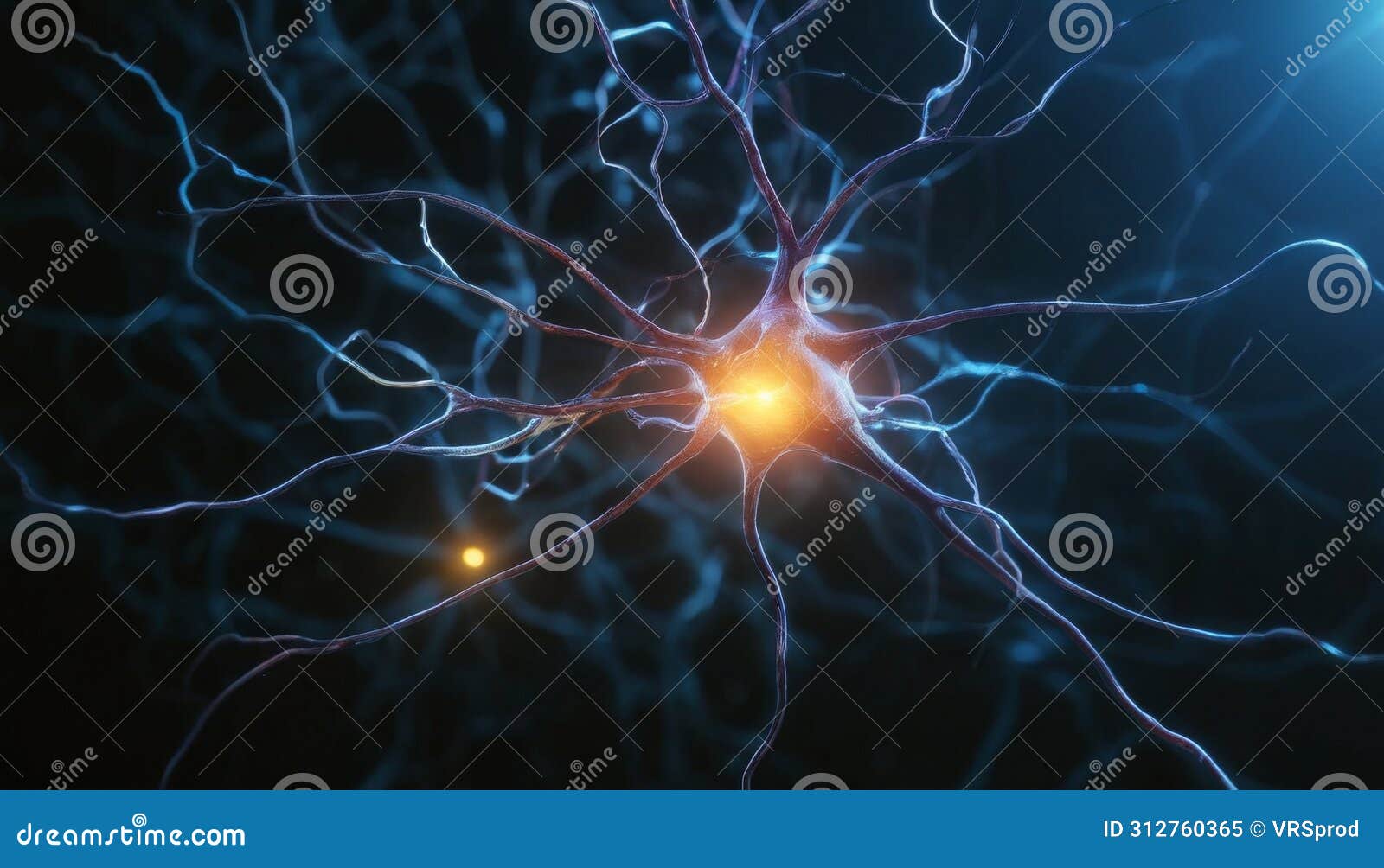 Neural Impulse in Brain Synapse Stock Image - Image of impulse ...