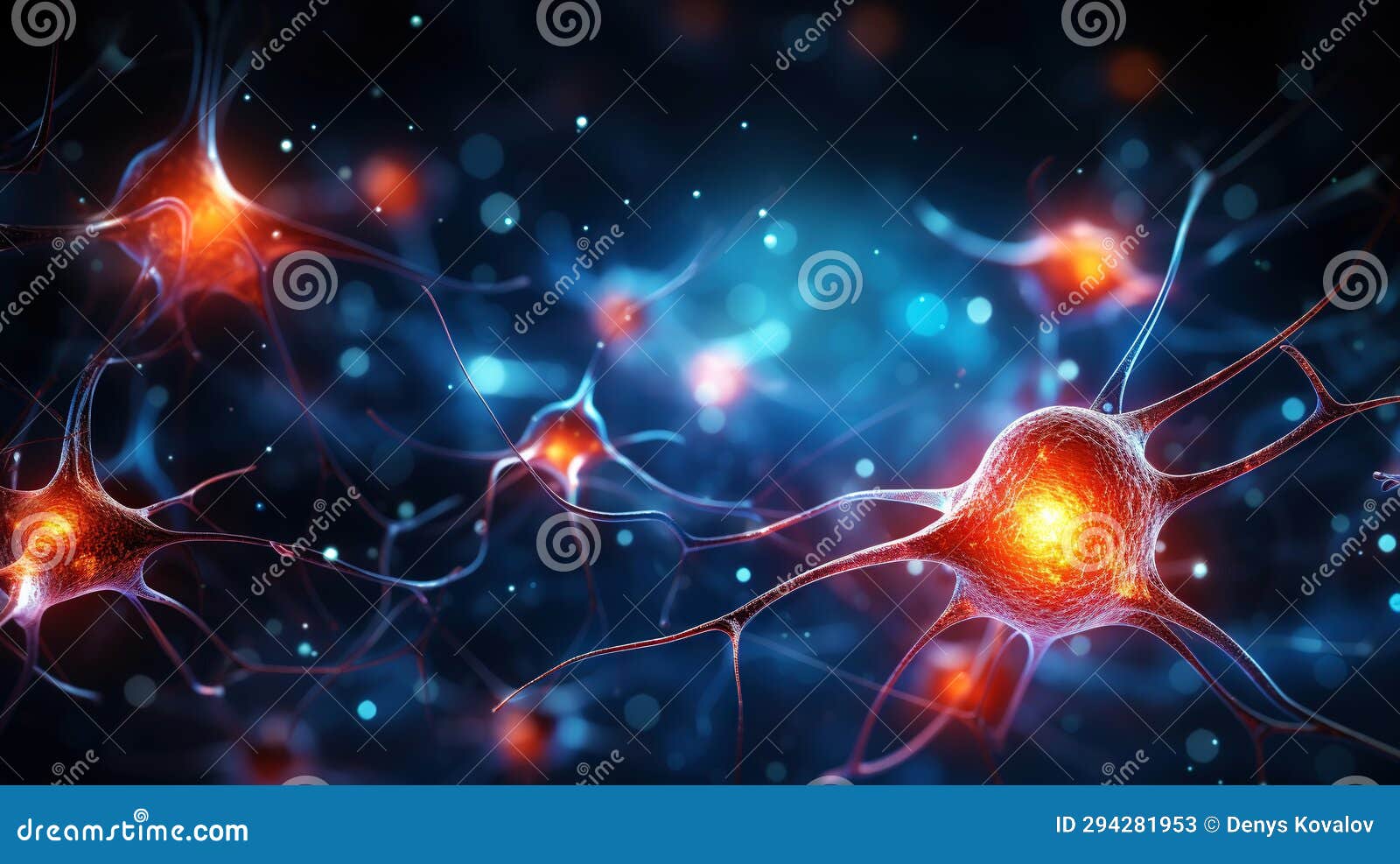 Visualization of Neurons in the Human Brain. Overview of Brain Cells ...