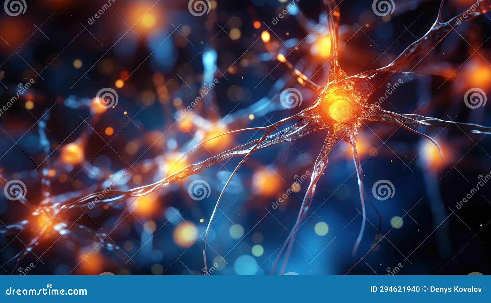 Visualization of Neurons in the Human Brain. Overview of Brain Cells ...