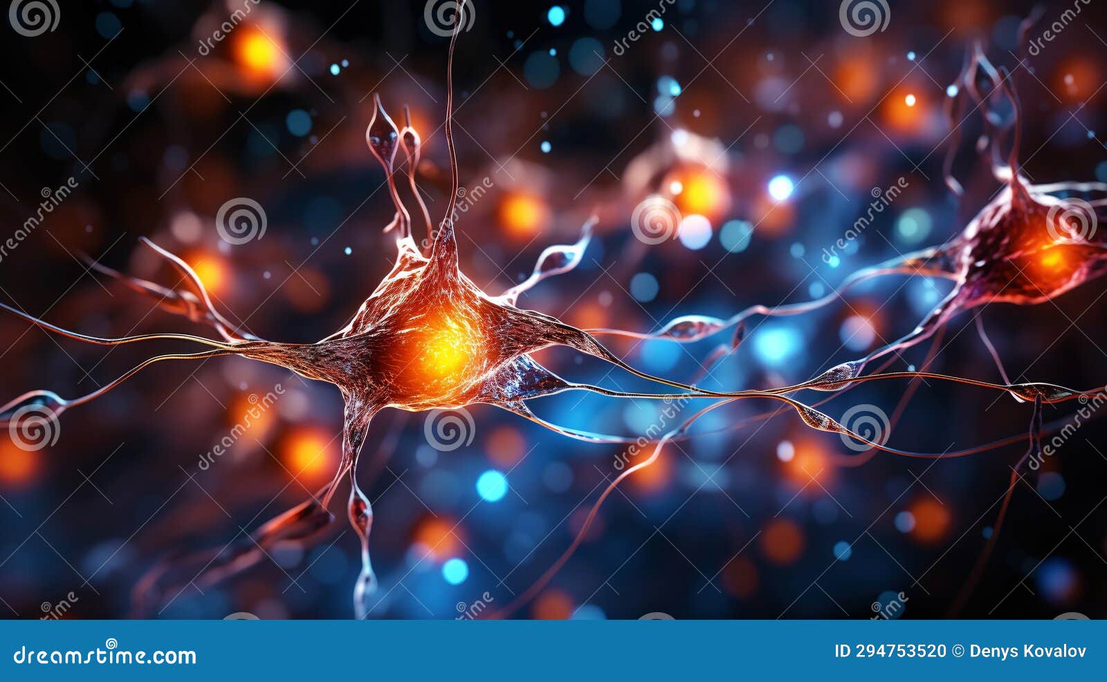 Visualization of Neurons in the Human Brain. Overview of Brain Cells ...