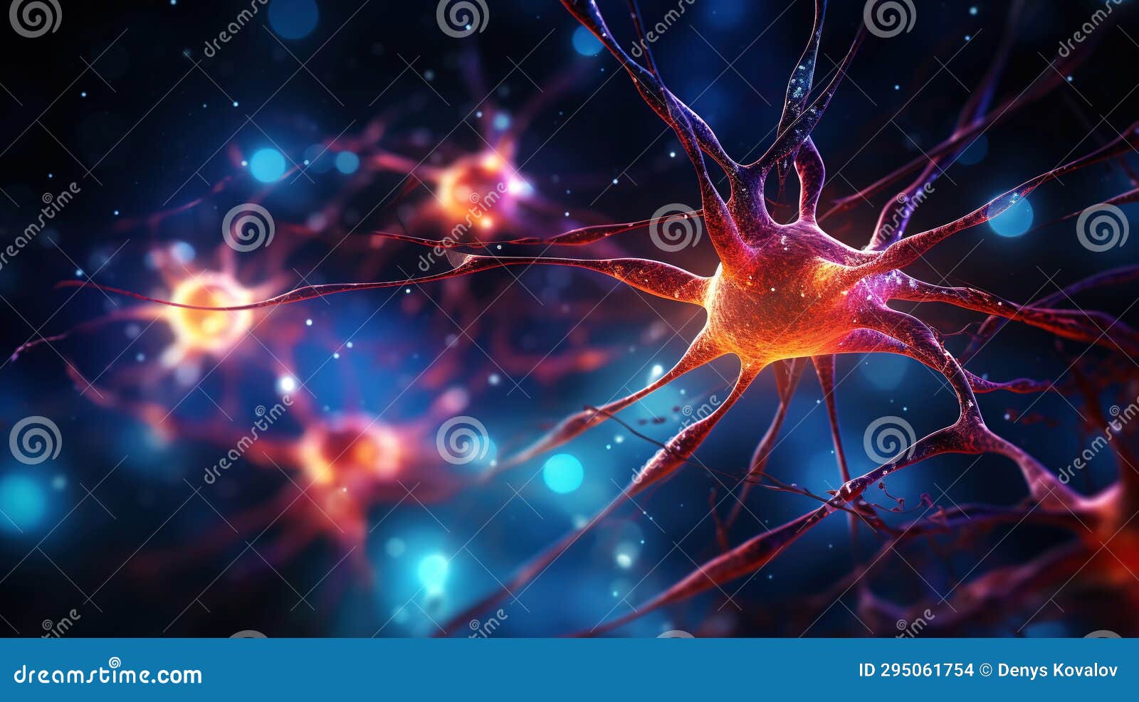 Visualization of Neurons in the Human Brain. Overview of Brain Cells ...