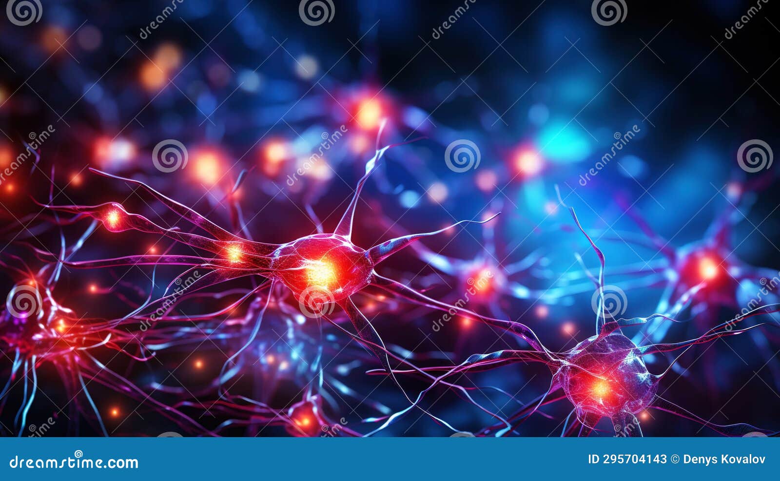 Visualization of Neurons in the Human Brain. Overview of Brain Cells ...