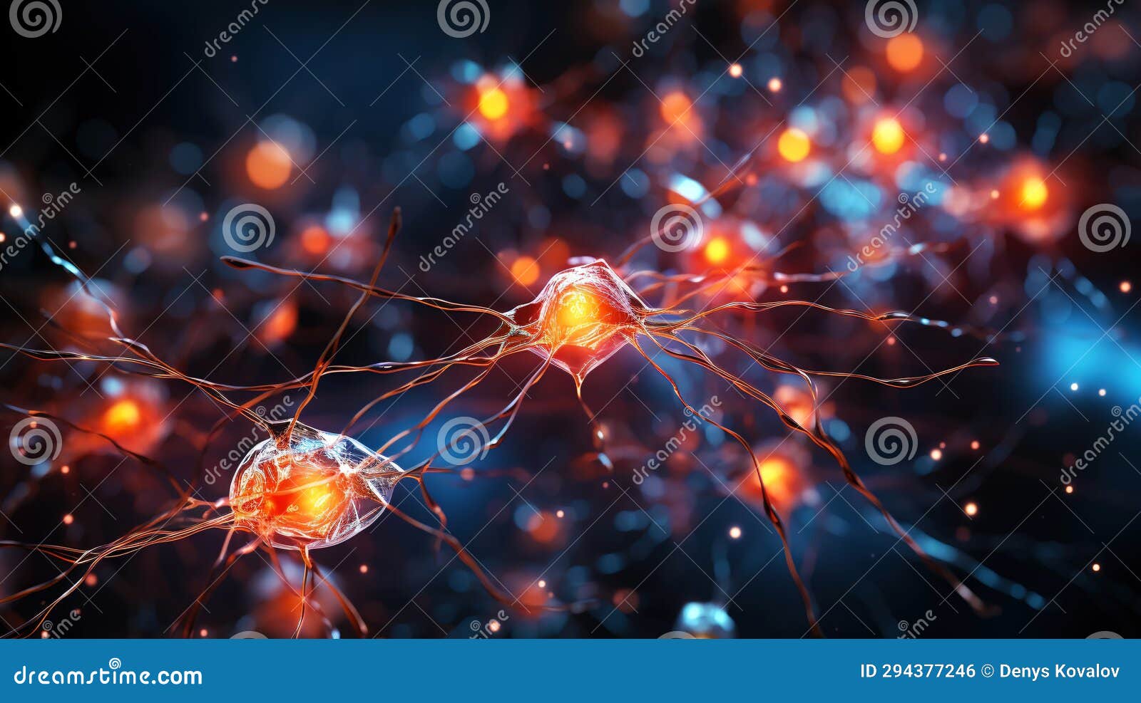 Visualization of Neurons in the Human Brain. Overview of Brain Cells ...