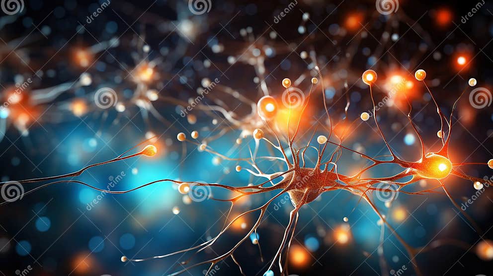 Visualization of Neurons in the Human Brain. Overview of Brain Cells ...