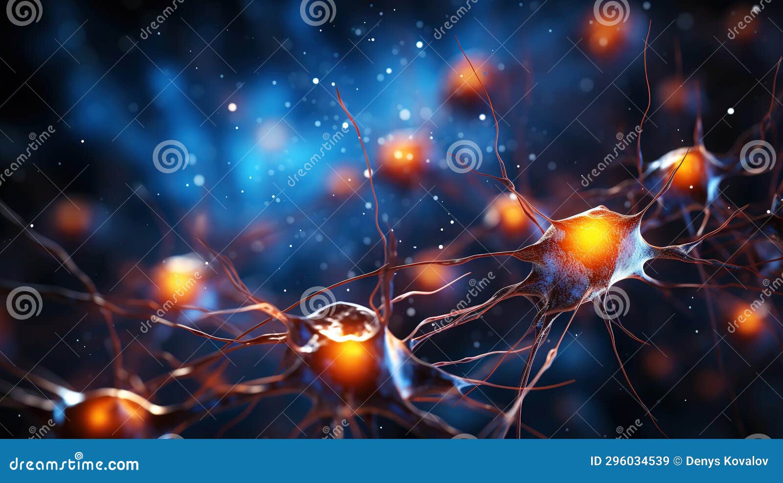 Visualization of Neurons in the Human Brain. Overview of Brain Cells ...